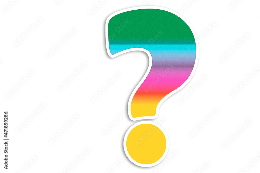 regenbogen Fragezeichen Stock Illustration | Adobe Stock