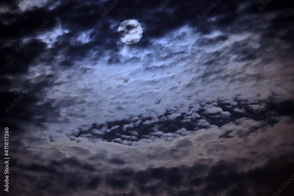moon and clouds Stock Photo | Adobe Stock