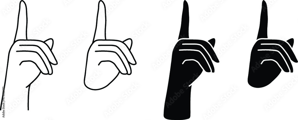 Quiet Hands Clipart