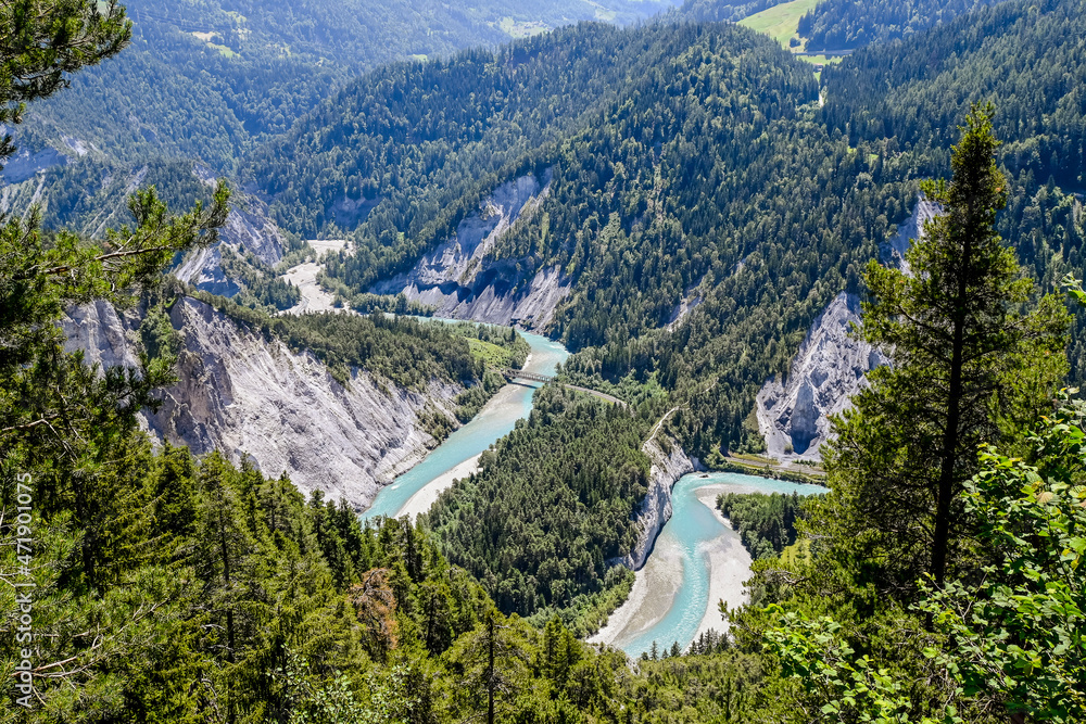 Foto de Rheinschlucht, Rhein, Ruinaulta, Fluss, Schlucht, Flims ...