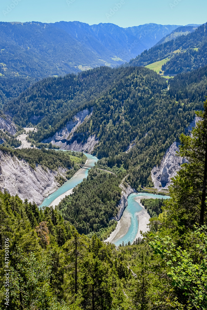 Rheinschlucht, Rhein, Ruinaulta, Fluss, Schlucht, Flims, Bergsturz ...