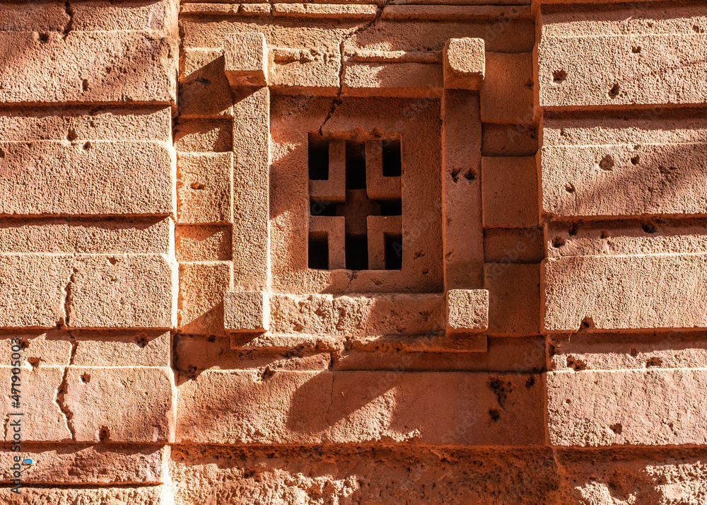 A typical window of a church of Lalibela, Ethiopia Stock Photo | Adobe ...