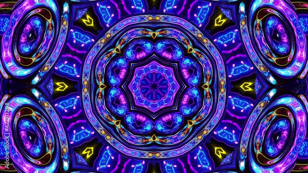 Stylish 3D abstract bg with wavy structure. Liquid symmetrical ...