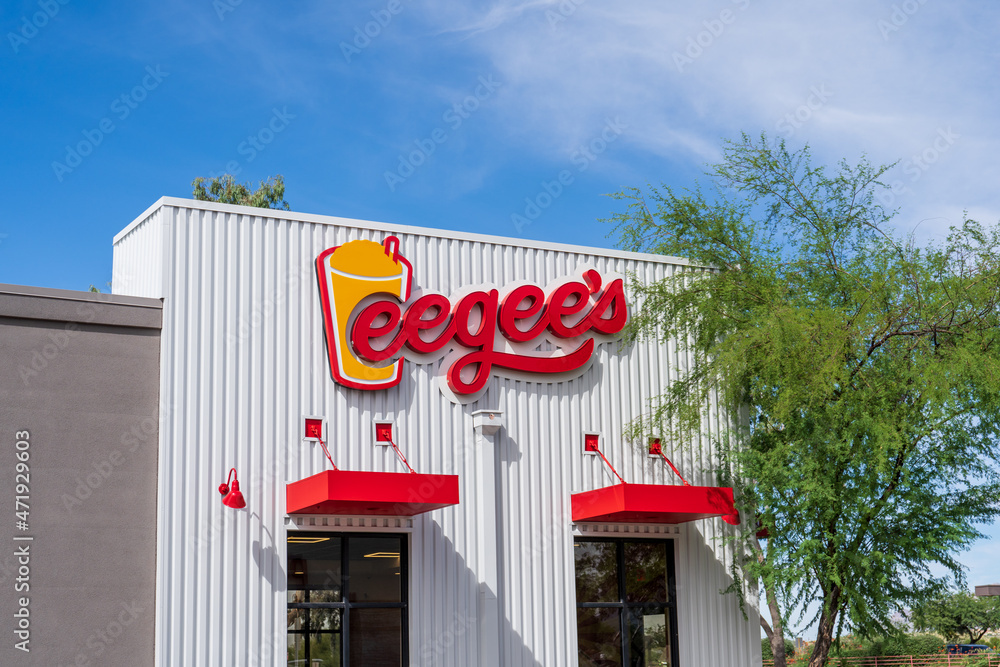 Tucson. AZ - Oct. 8, 2021: Eegee's is a chain of 29 restaurants located ...