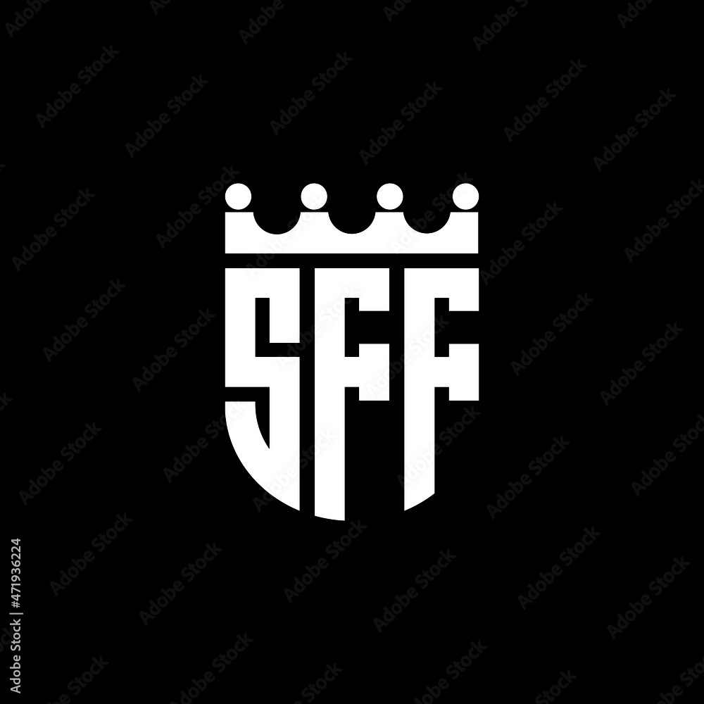 SFF letter logo design with black background in illustrator, vector ...