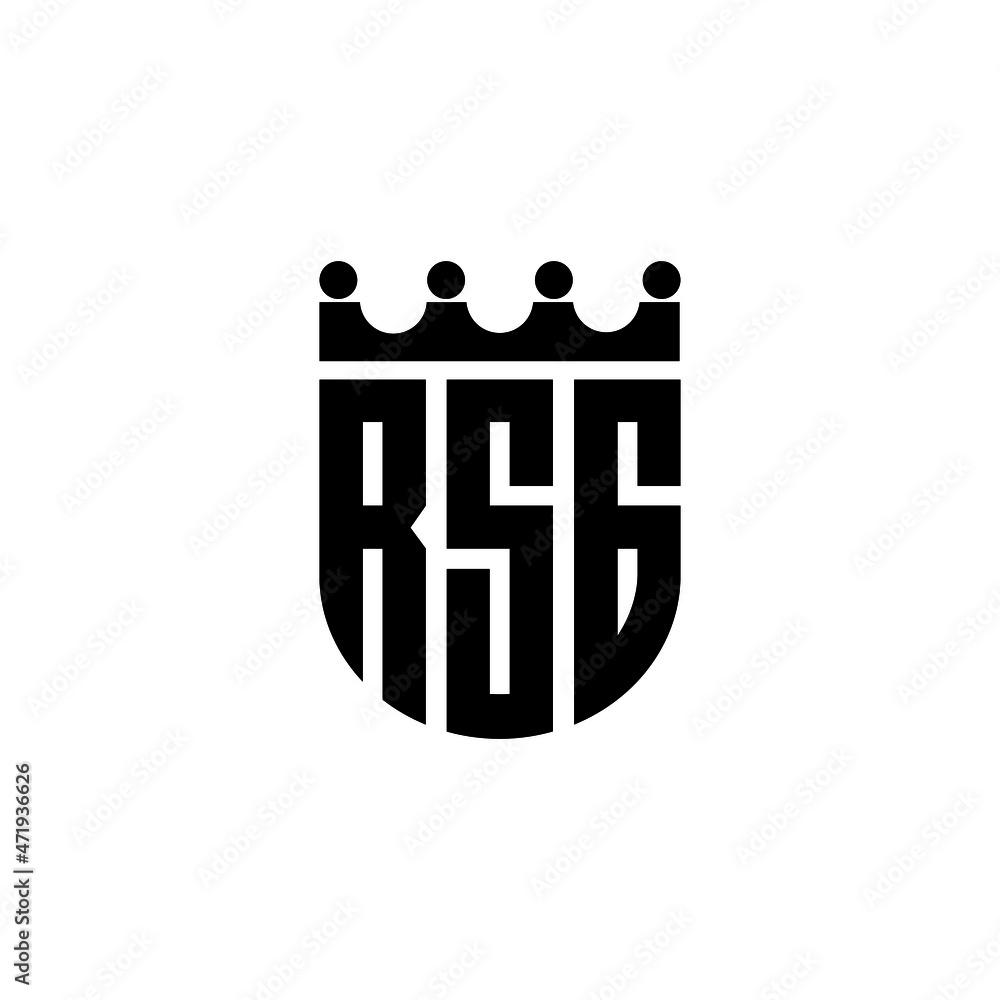 Vettoriale Stock RSG letter logo design with white background in ...