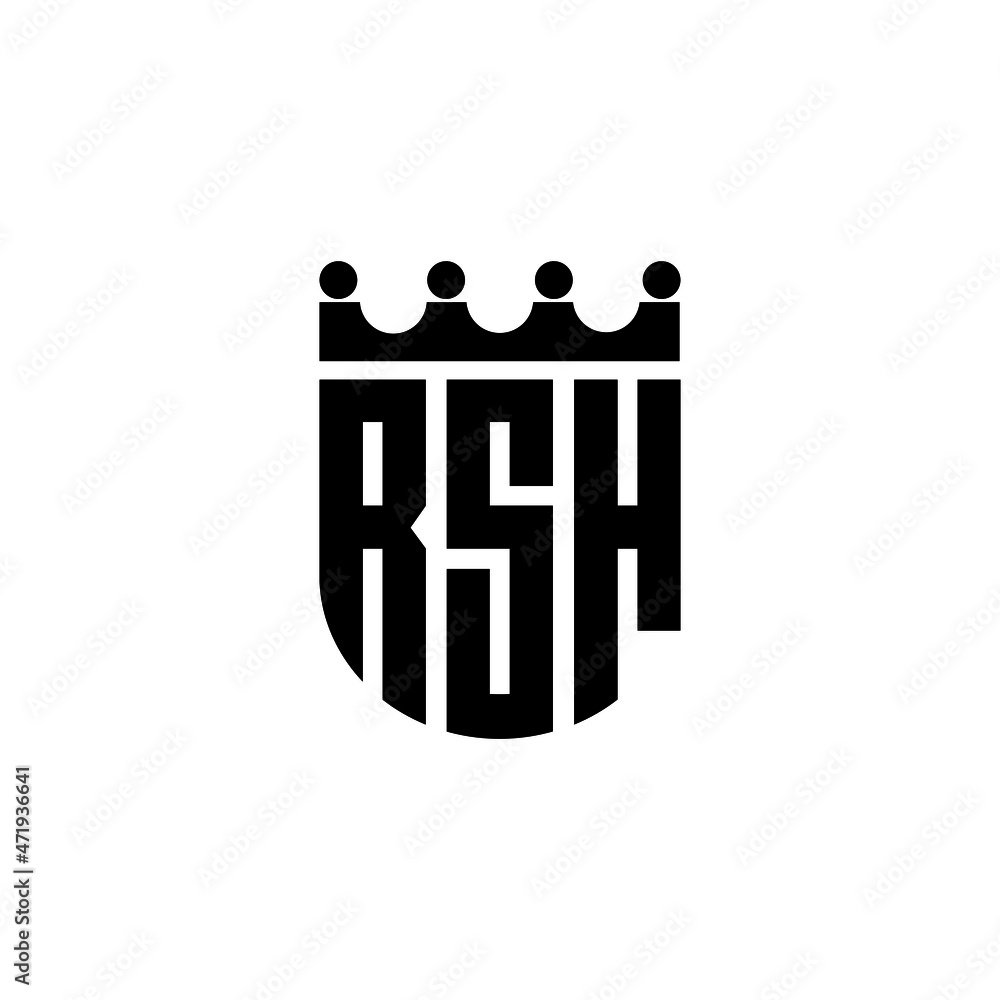 RSH letter logo design with white background in illustrator, vector ...