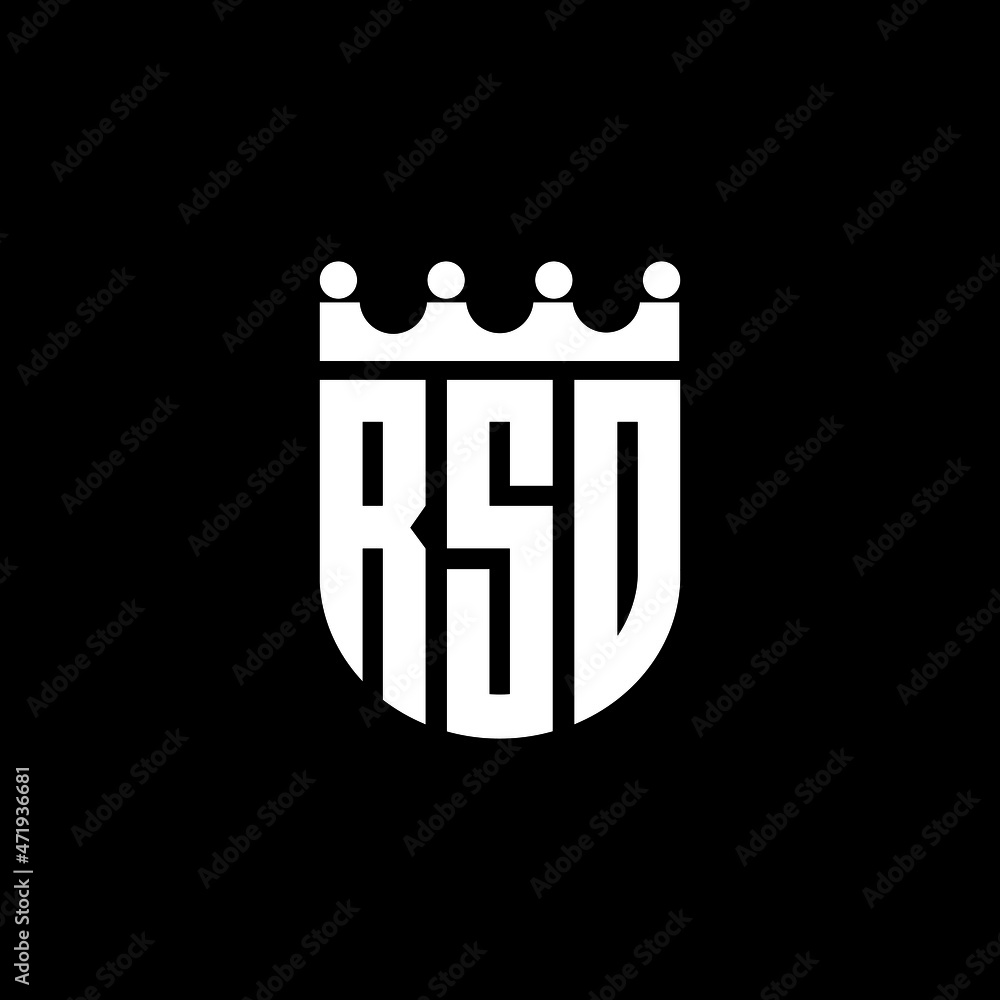 RSO letter logo design with black background in illustrator, vector ...