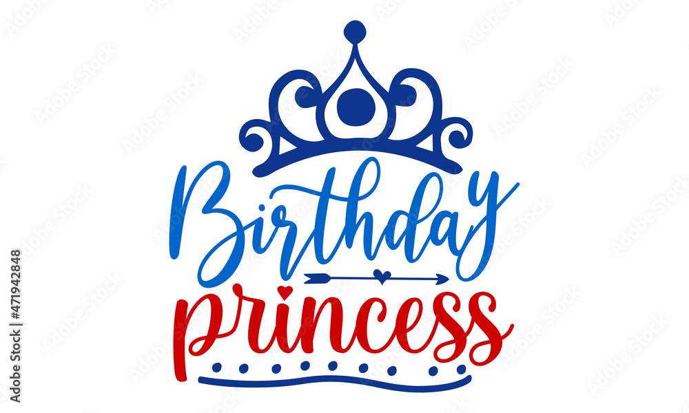 Vetor de Birthday princess SVG, Princess Age Months SVG, Cutting File ...
