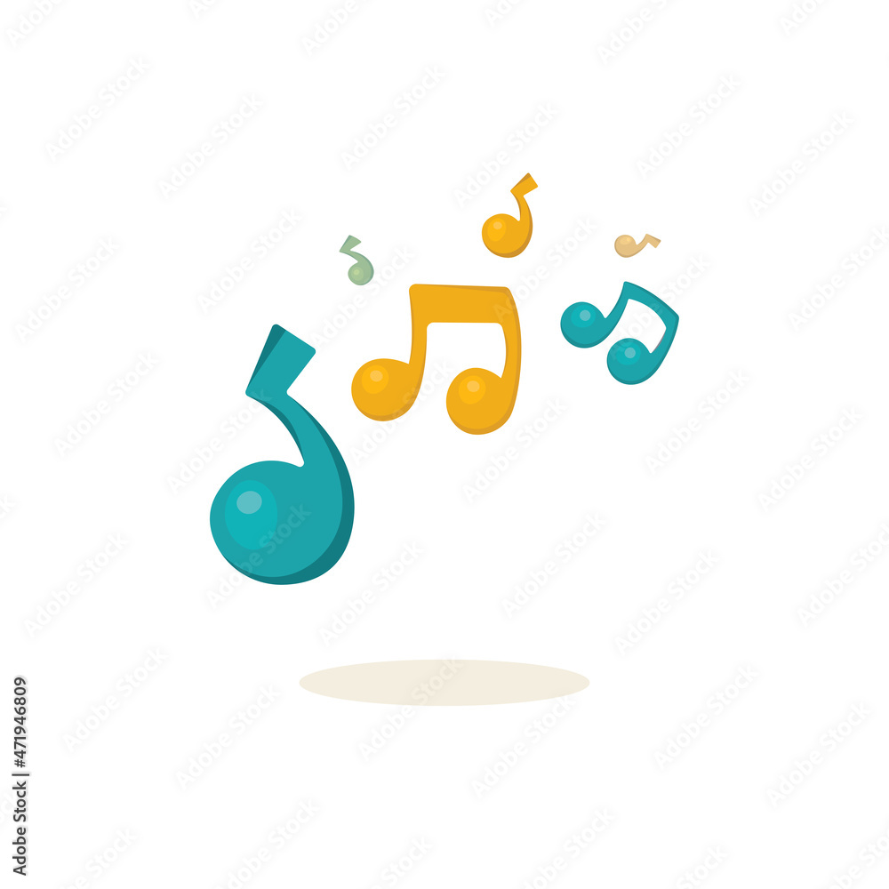 Music notes. Musical inspiration concept. Abstract musical notes ...