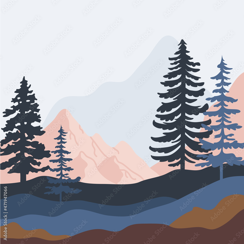 Adobe Illustrator Landscape Drawings