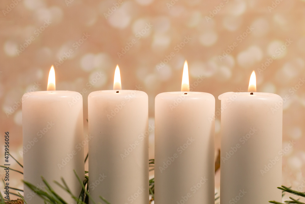 Advent 4. fourth candle is the Candle of Angels and is lit on Christmas ...