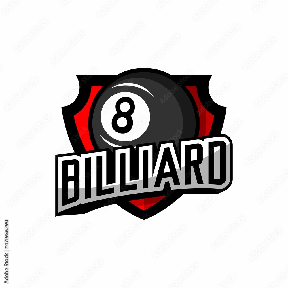 billiard logo vector, sport logo Stock Vector | Adobe Stock