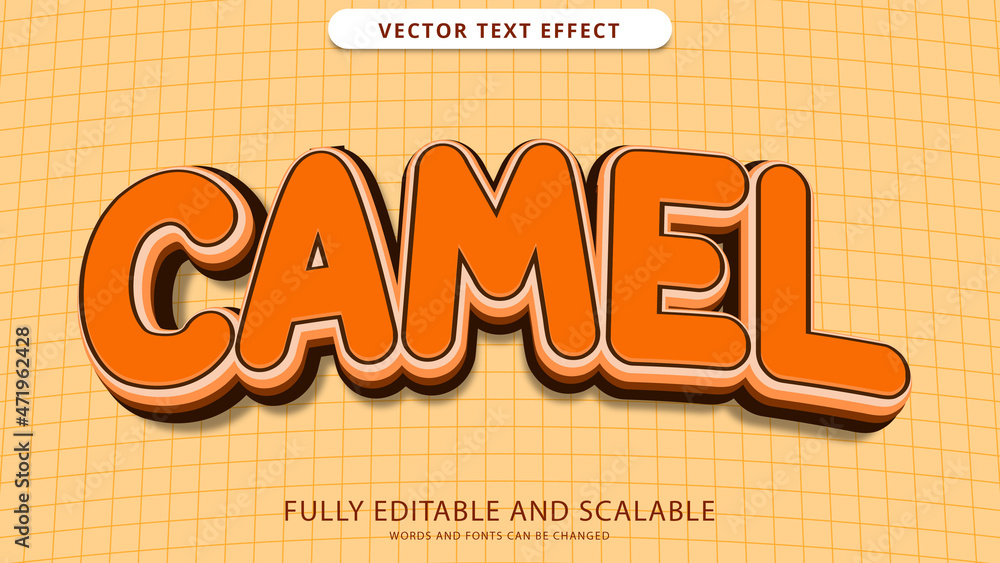 camel text effect editable eps file Stock Vector | Adobe Stock