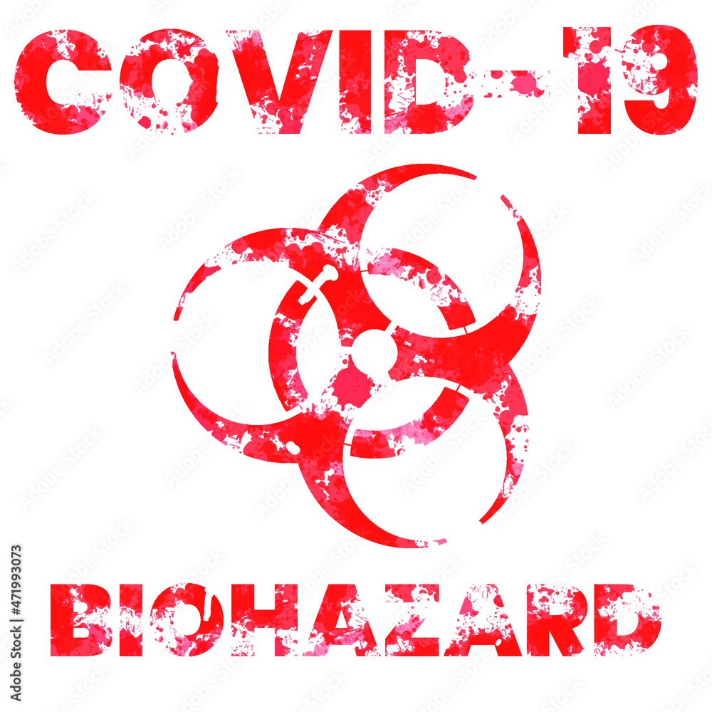 covid-19 biohazard signage in vector design, biohazard banner design ...
