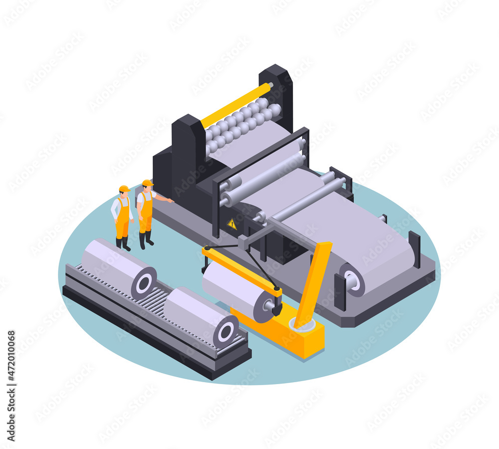 Metal Industry Machines Composition Stock Vector | Adobe Stock