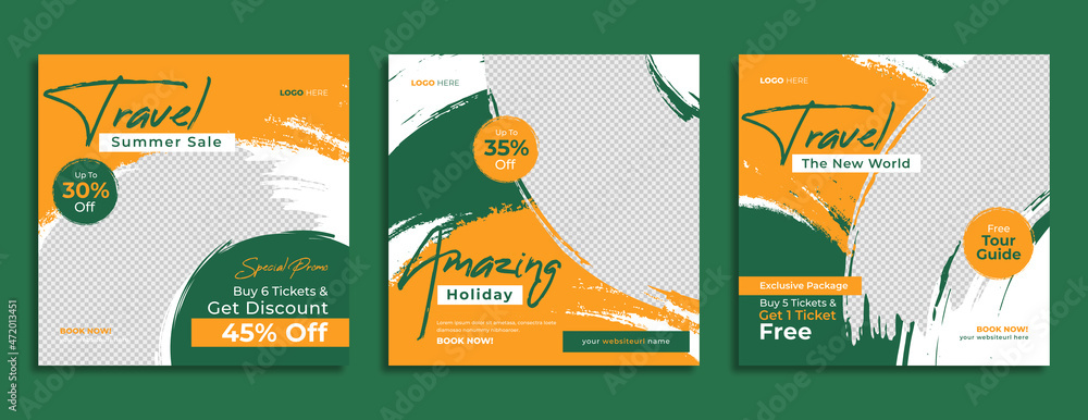 Summer holiday travel sale business or beach travelling promotion ...