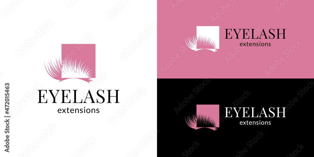 Modern eyelash extension logo Stock Vector | Adobe Stock