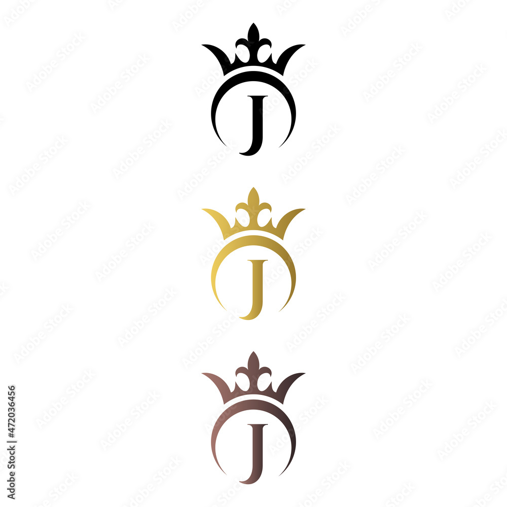 letter J with crown luxury logo letter mark free stock vector Stock ...