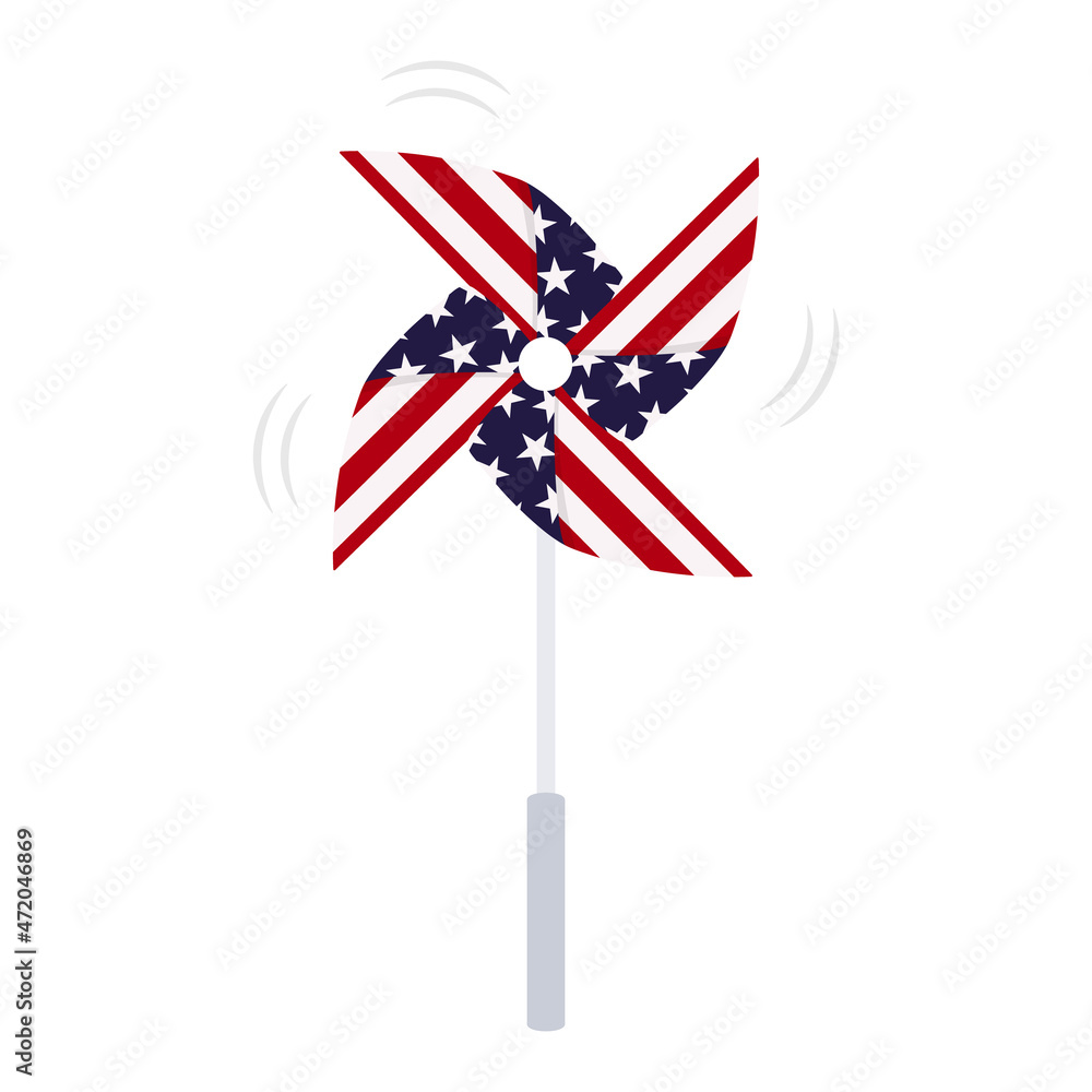 4th of july wind spinner icon. Clipart image isolated on white ...