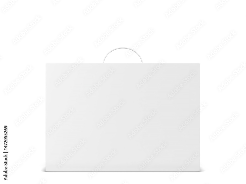 Blank packaging box with handle Stock Illustration | Adobe Stock