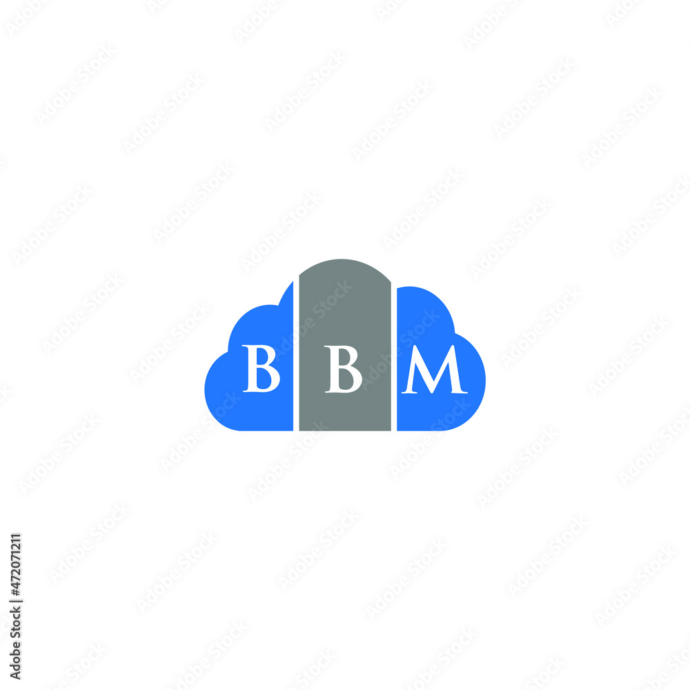 BBM letter logo design on white background. BBM creative initials ...