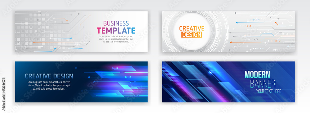 High tech futuristic technology background. Cyber security for business ...