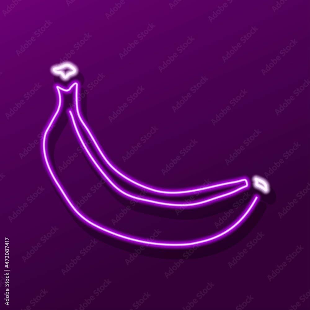 Banana neon sign, modern glowing banner design, colorful modern design ...