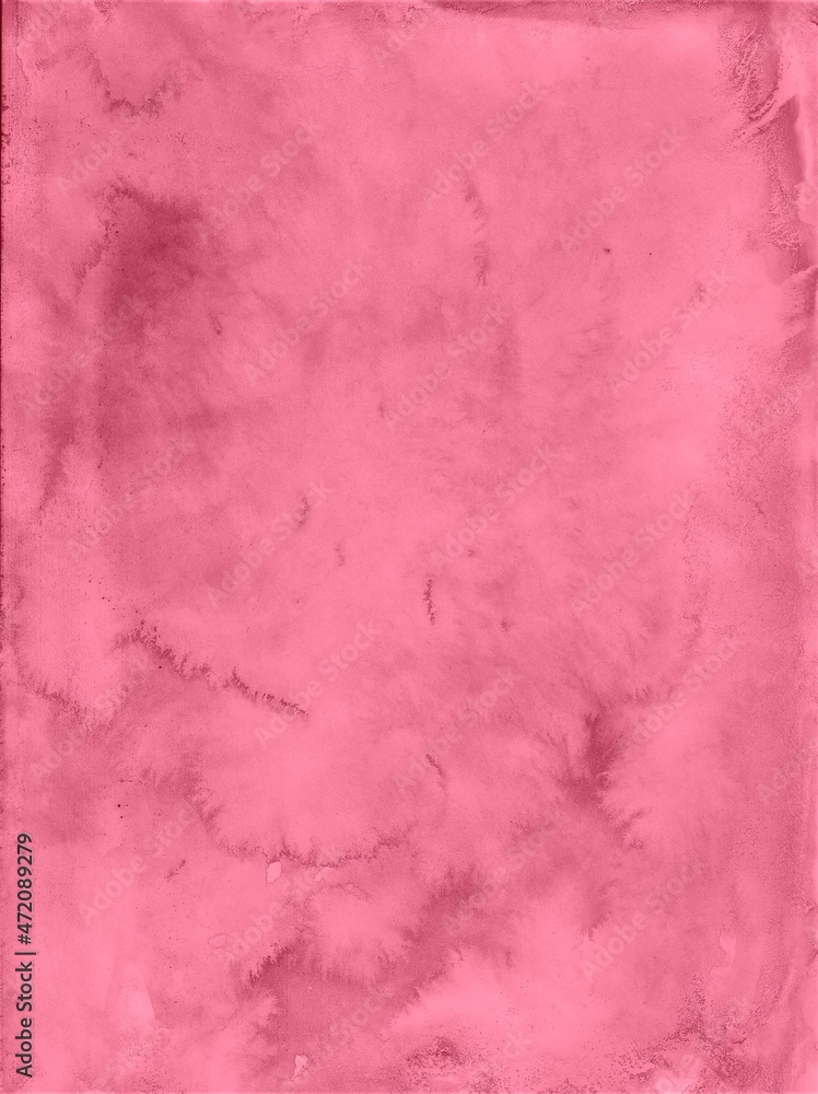 Light pink watercolor background. Transparent lines and spots. Paint ...