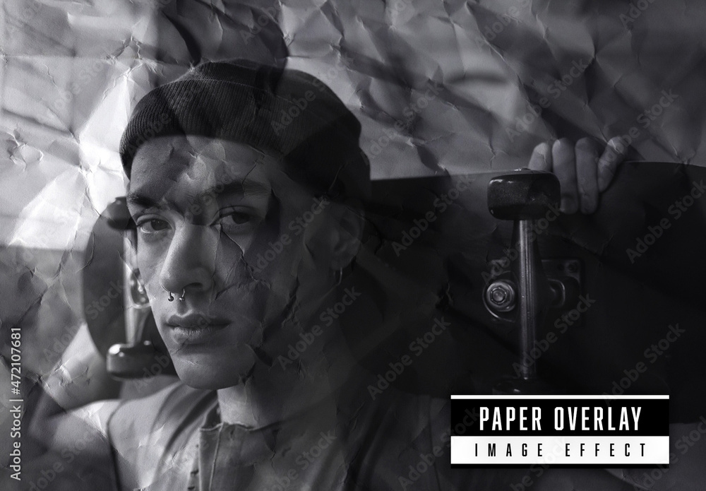 Paper Overlay Image Effect Stock Template | Adobe Stock