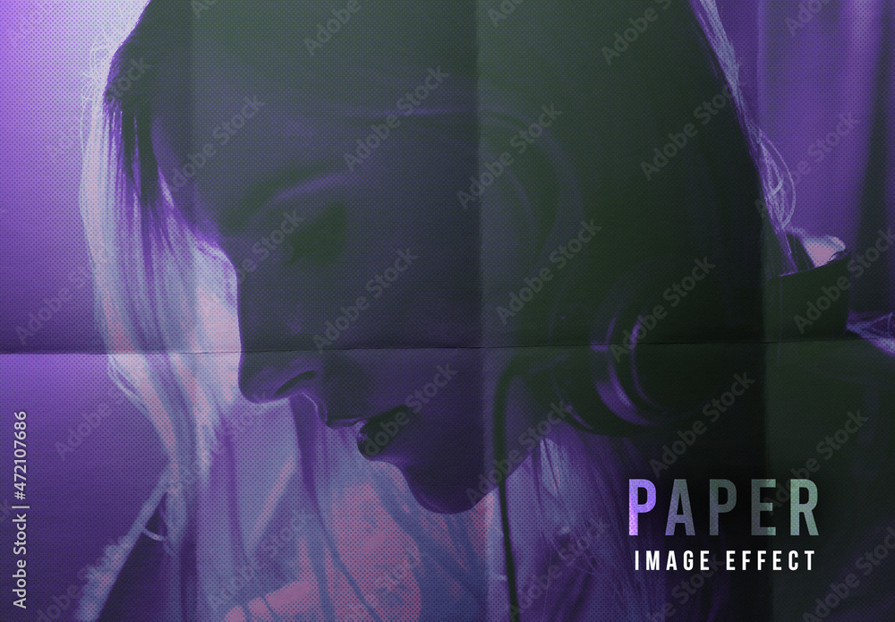 Paper Overlay Image Effect Stock Template | Adobe Stock