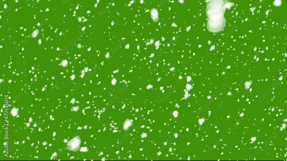 Winter Snow, Falling snow animation loop Slow motion green screen ...