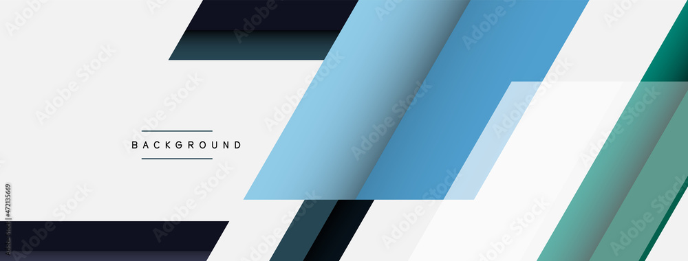 Vector background. Abstract overlapping color lines design with shadow ...