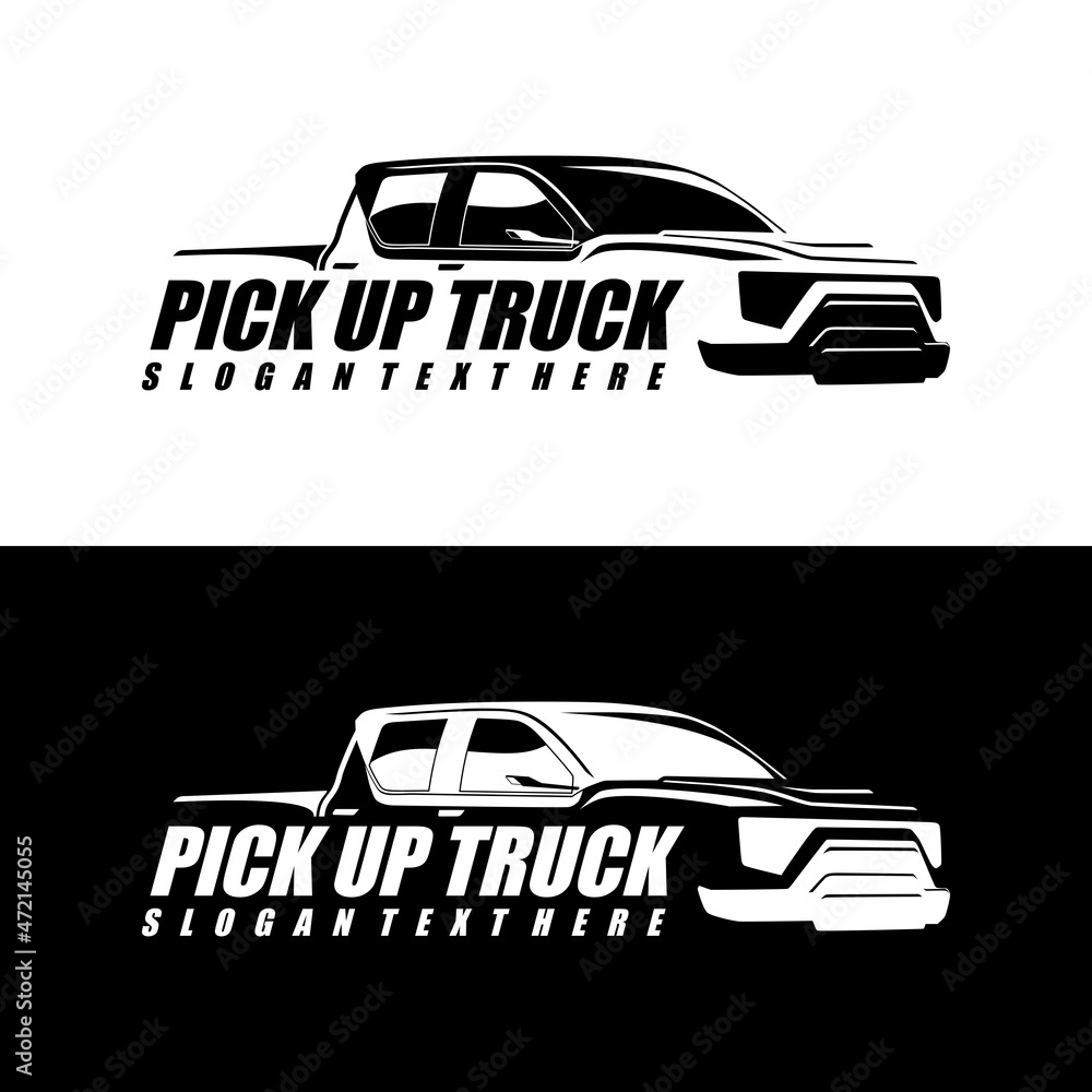 pick up truck logo design vector Stock Vector | Adobe Stock