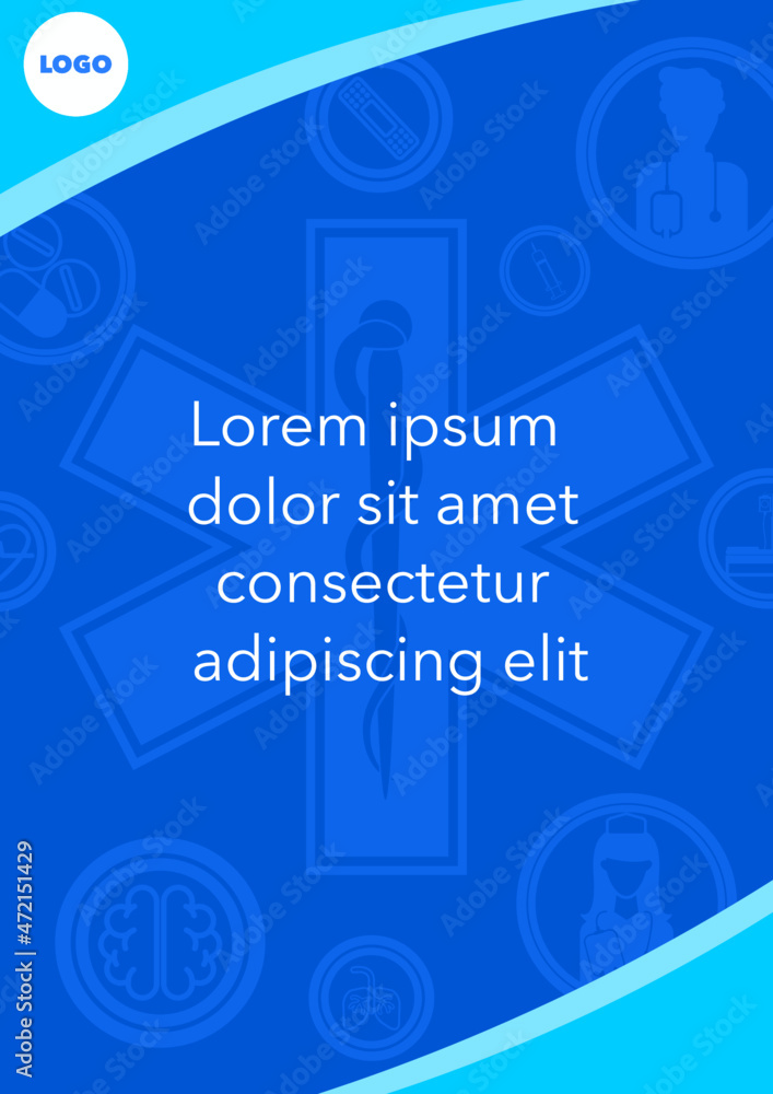 Health and medical.Declaration poster background design in health and ...