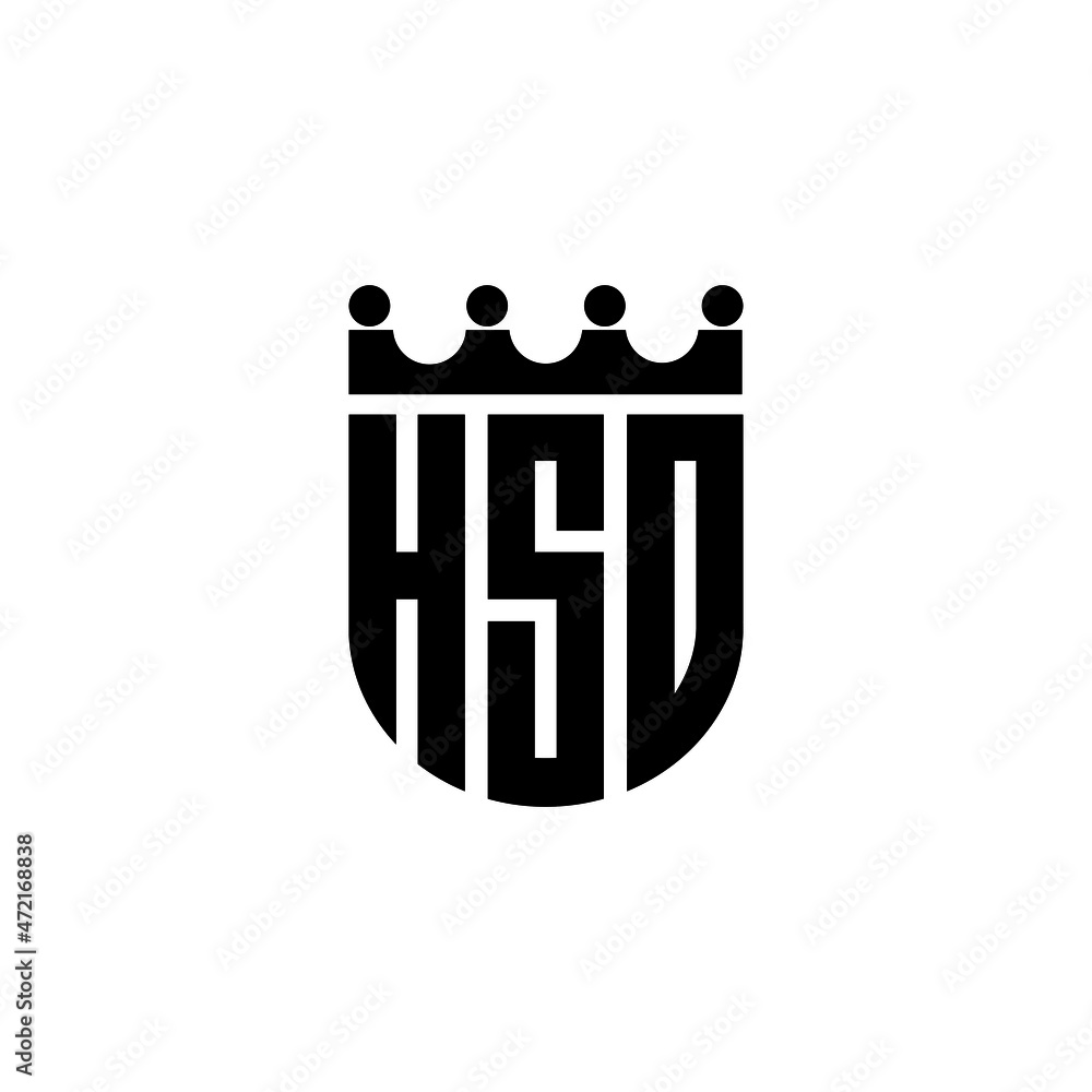 HSD letter logo design with white background in illustrator, vector ...