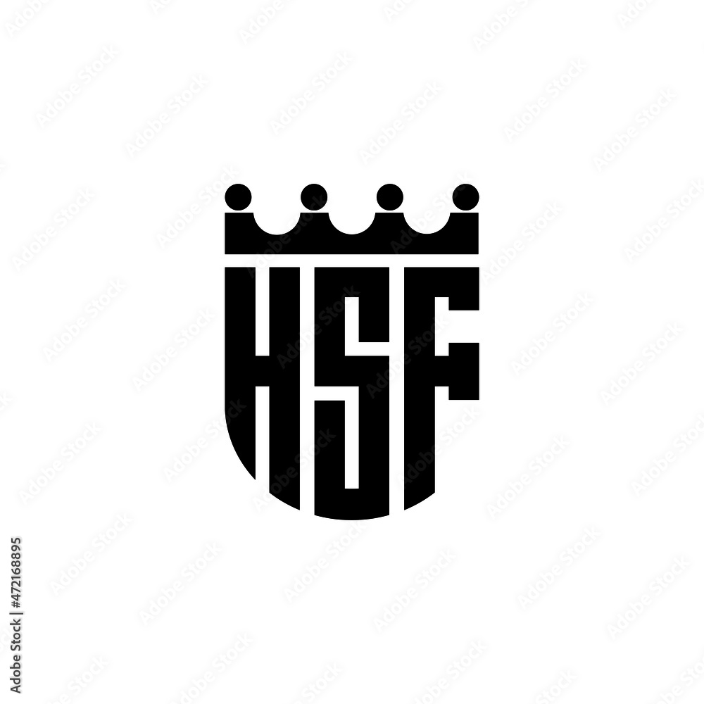 HSF letter logo design with white background in illustrator, vector ...