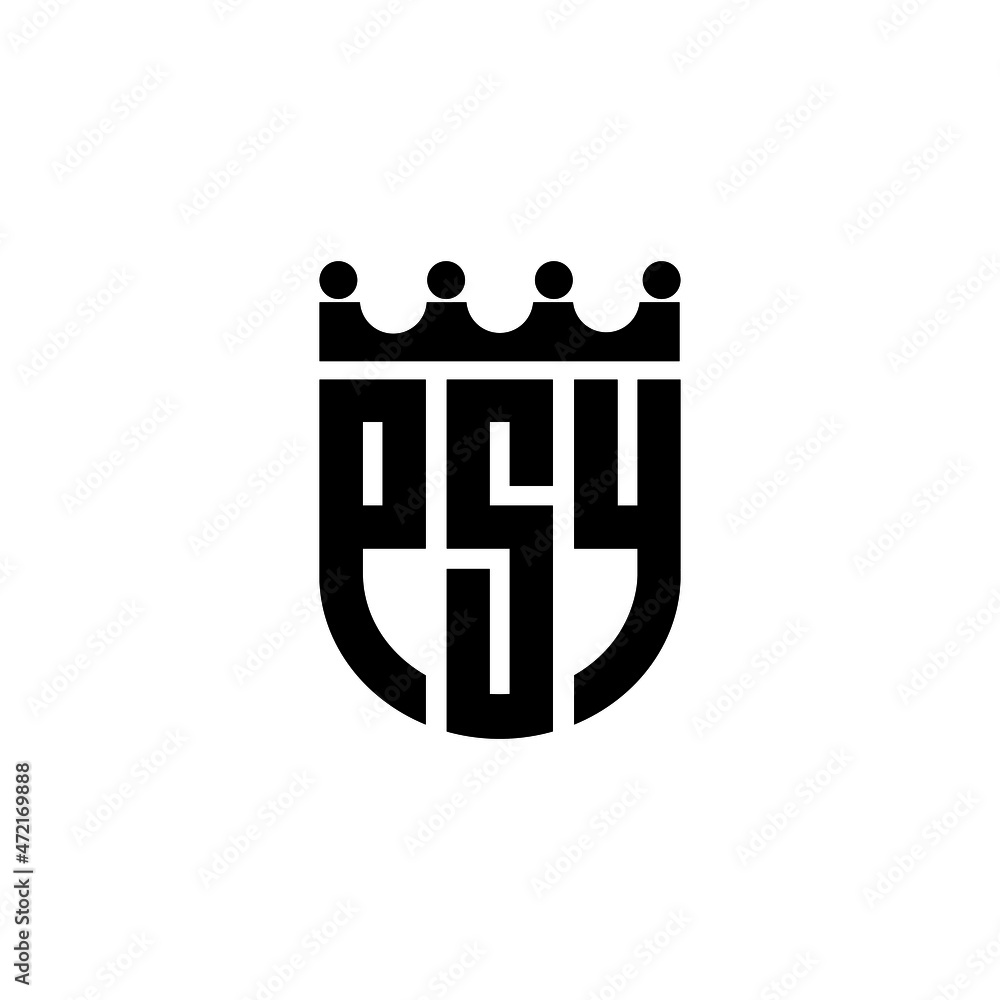 Vecteur Stock PSY letter logo design with white background in ...