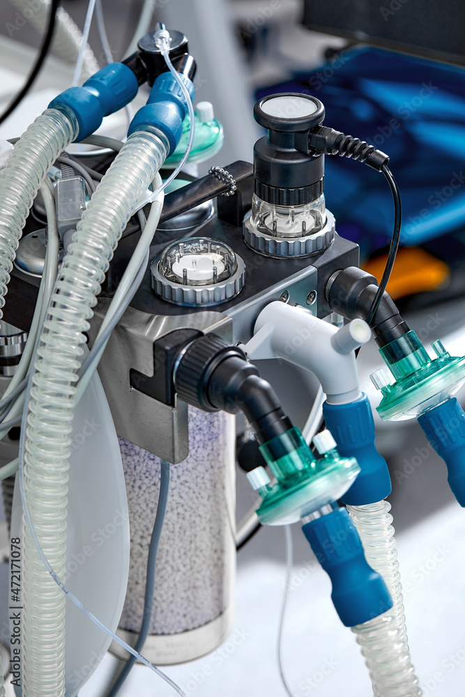 Medical Oxygen Concentrator is ready to use front of the emergency room ...