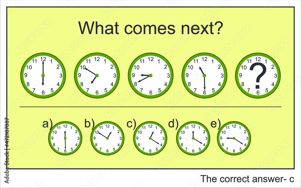 Educational worksheet for kids. What comes next. Exercise about time ...