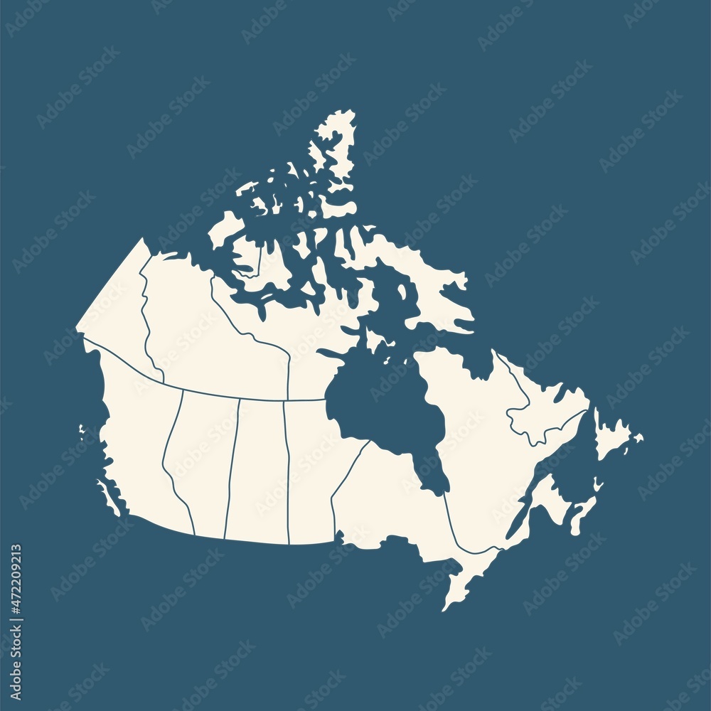 Canada country political map. Detailed illustration with isolated ...