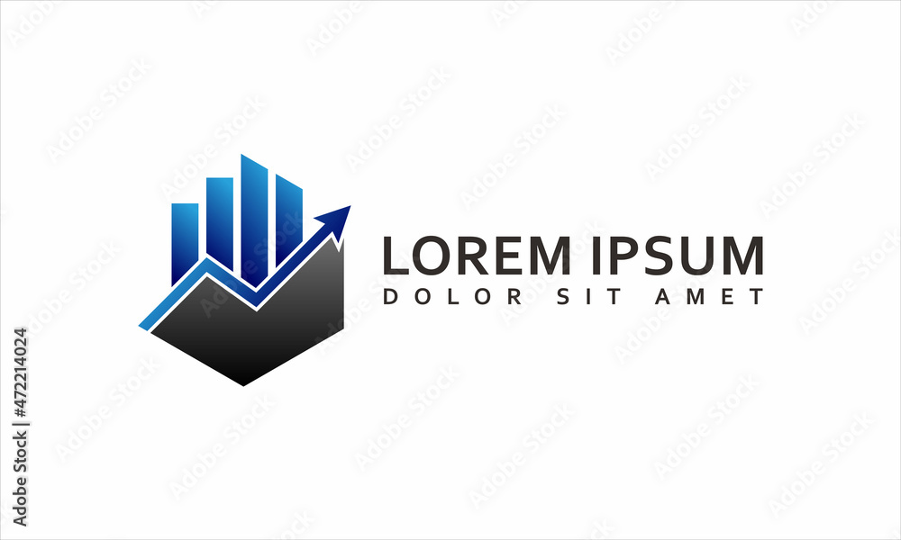 Financial Logo Design Template Vector Stock Vector | Adobe Stock