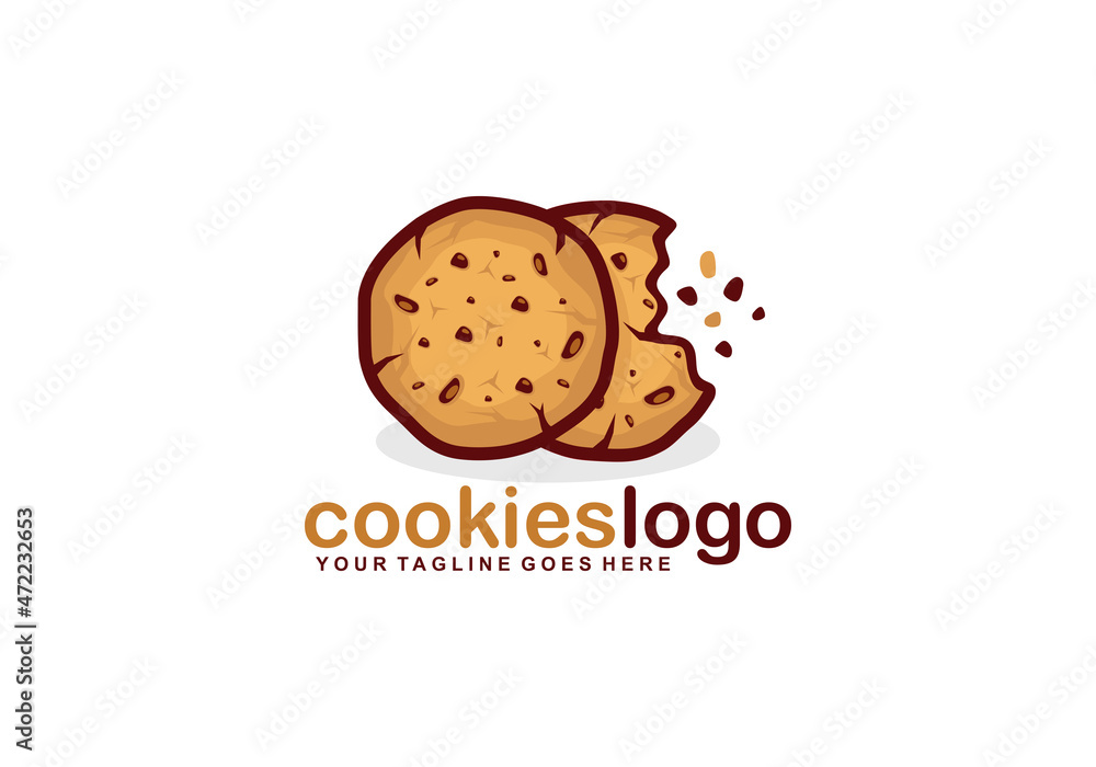 Cookies logo design vector illustration Stock Vector | Adobe Stock
