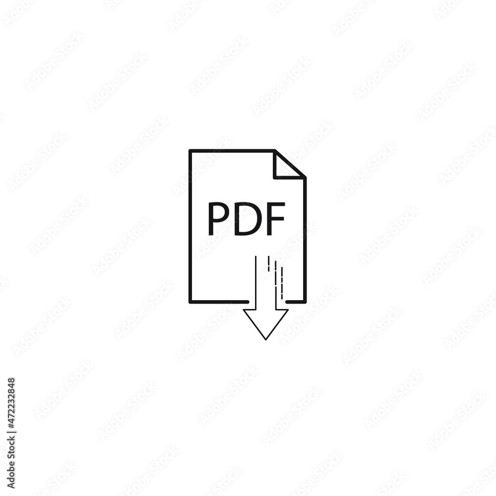 pdf icons symbol vector elements for infographic web Stock Vector ...
