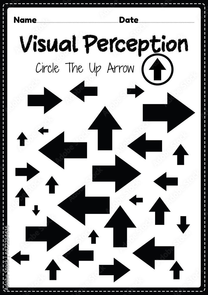 Visual closure activities perceptual skills of occupation therapy arrow ...