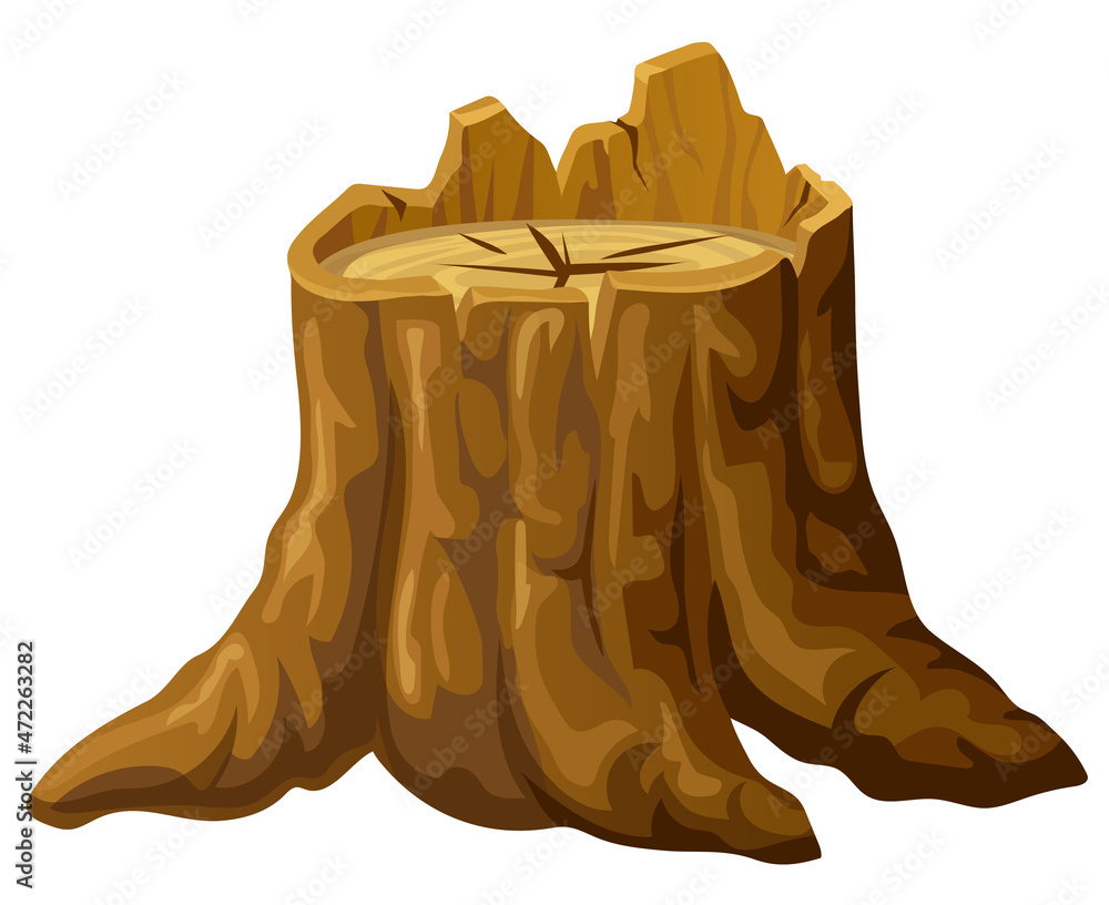 Cartoon Tree Log