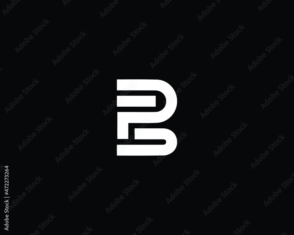 Creative Minimalist Letter PB Logo Design , Minimal PB Monogram Stock ...