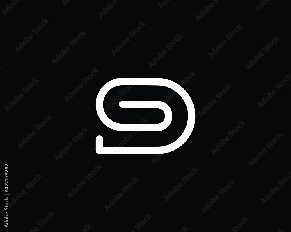 Creative Minimalist Letter GD Logo Design , Minimal GD Monogram Stock ...