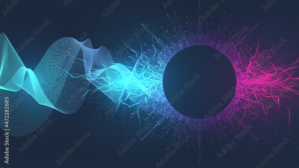 Quantum computer technology banner design template concept. Deep ...