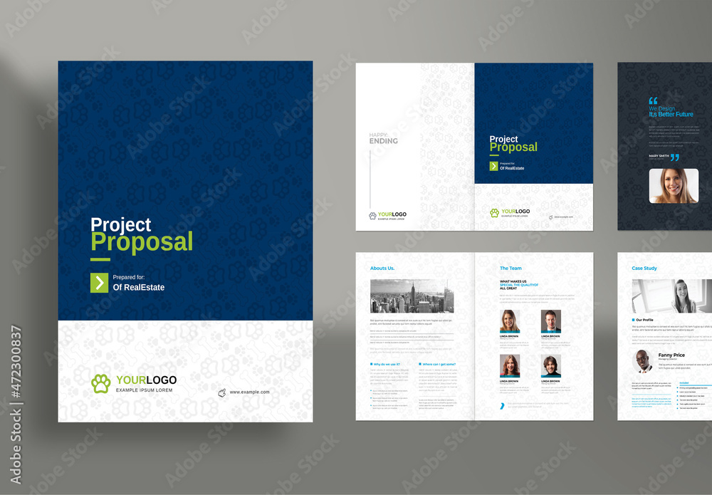 Pets Care Clean Project Proposal Stock Template | Adobe Stock